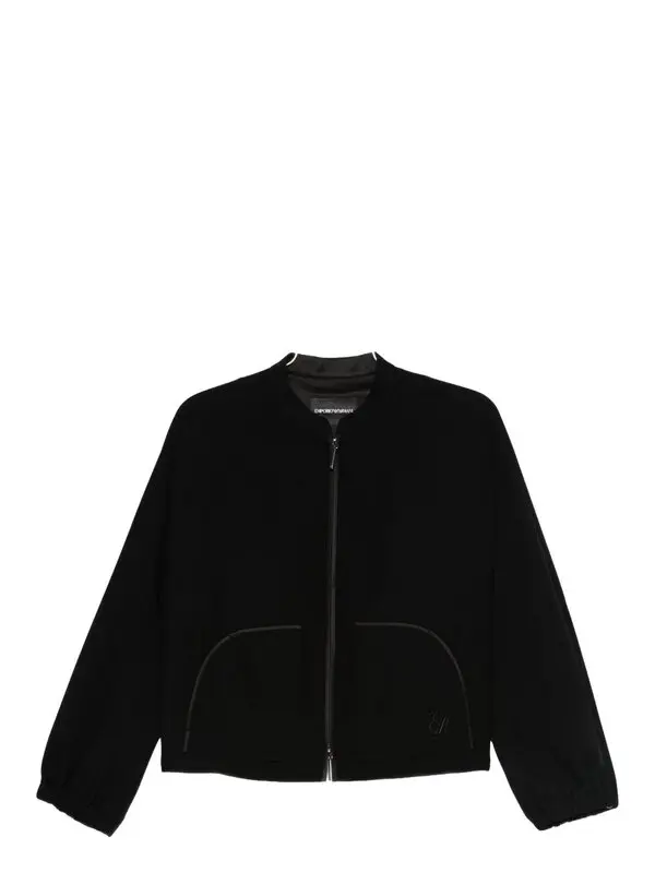 Emporio Armani Zipped Blouson Jacket - Black