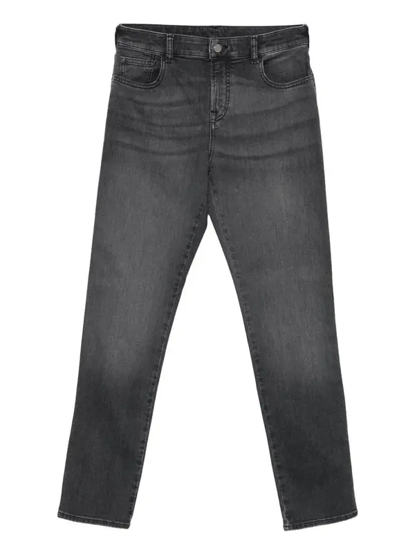 Emporio Armani Mid-rise Straight Leg Jeans - Grey
