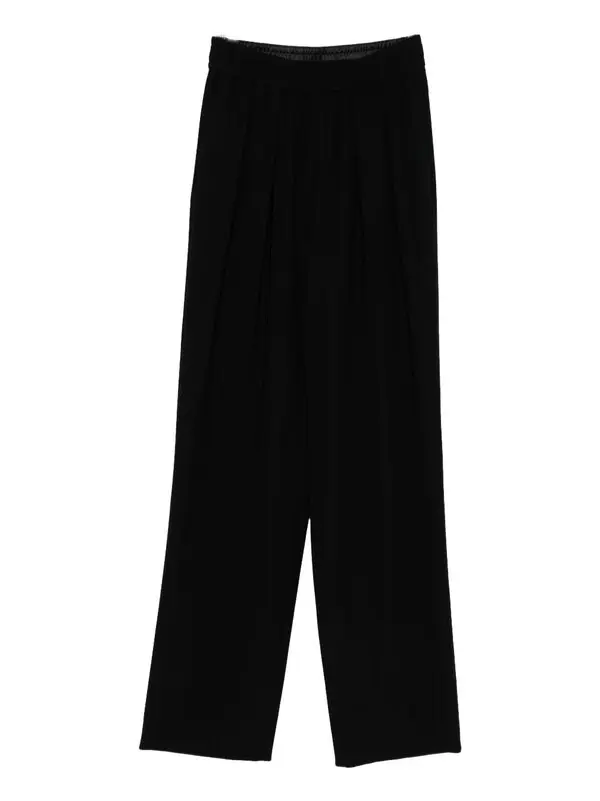 Emporio Armani Straight Leg Trousers - Black