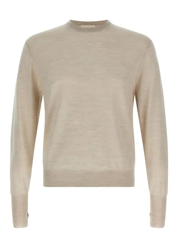 MA'RY'YA Wool And Silk-blend Sweater - Beige