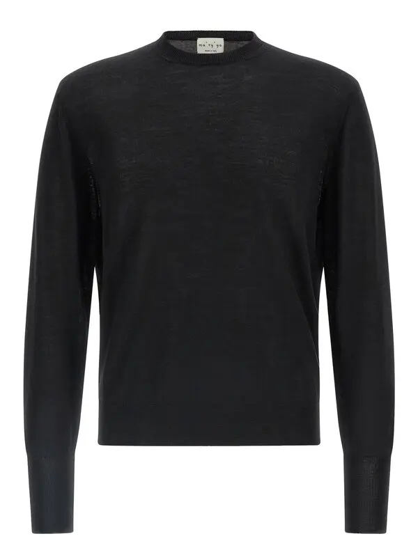 MA'RY'YA Extrafine Mesh Sweater - Black