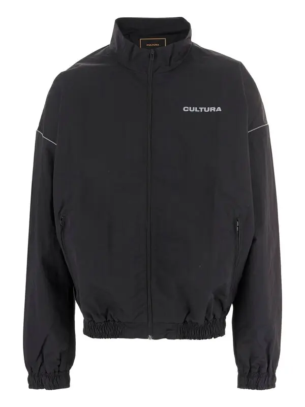 CULTURA Nylon Jacket With Logo - Black