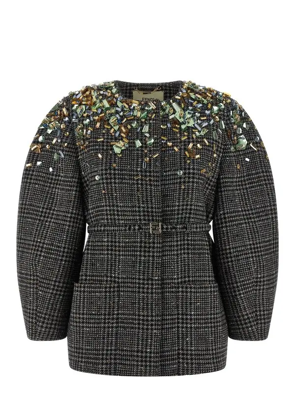 Fendi Tweed Jacket - Gray