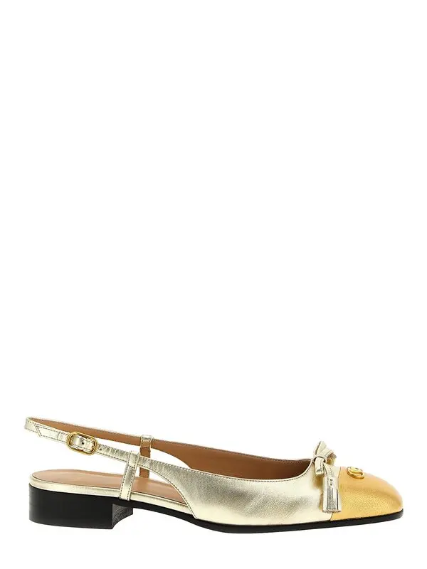 Valentino Garavani Valet Du Roi Slingbacks - Gold