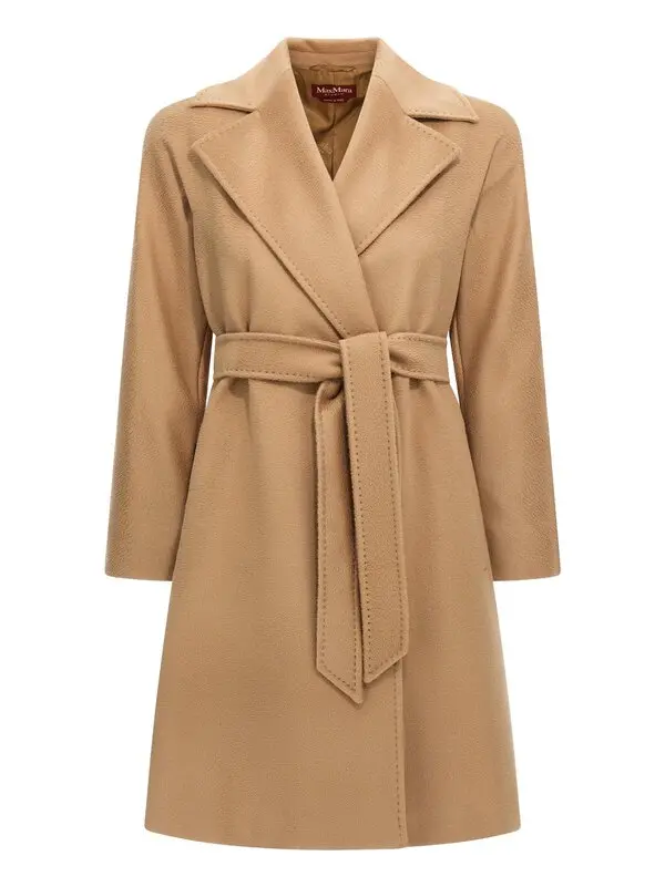 Max Mara Dravenna Pure Wool Drap Coat - Beige
