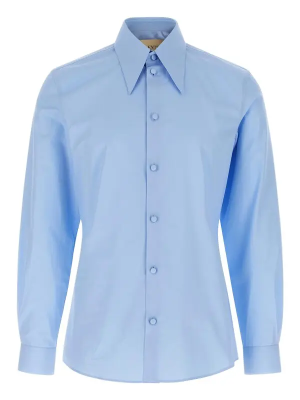 Valentino Garavani Cotton Poplin Shirt - Light Blue