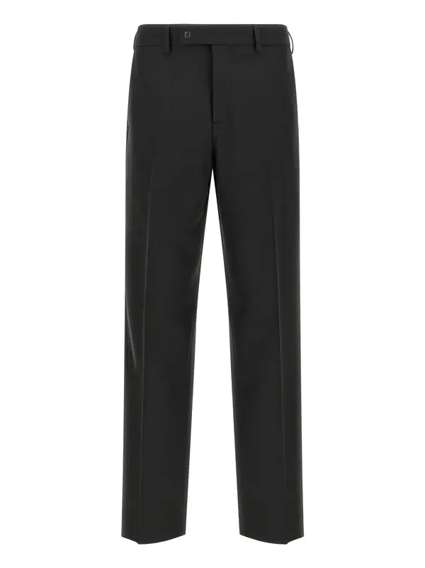 Fendi Gabardine Trousers - Black