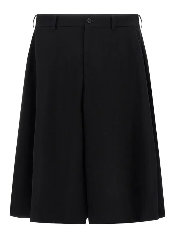 Comme Des Garçons Extra Loose Leg Bermuda Shorts - Black