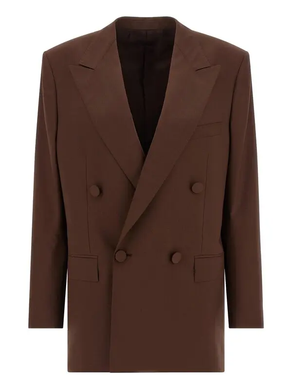 ARMARIUM Amedeo Double-breasted Light Wool Blazer - Brown