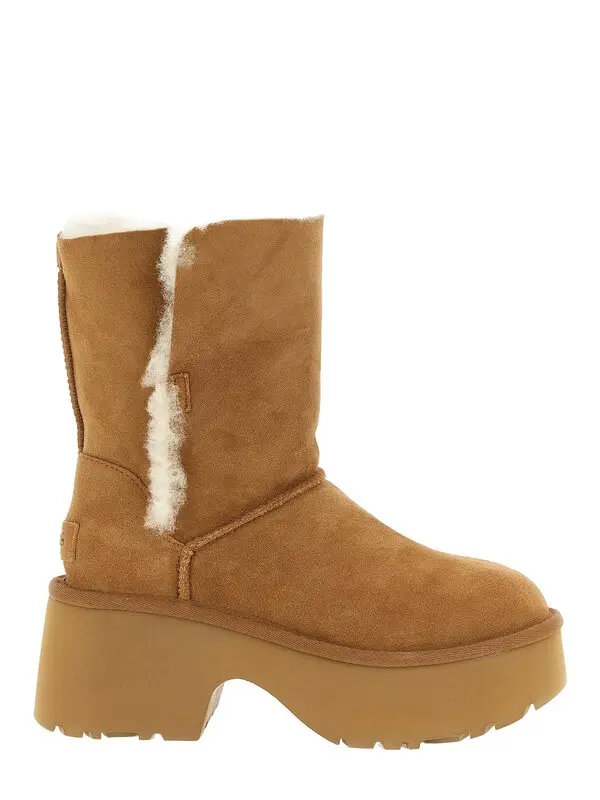 UGG Esmee Suede Platform Boots - Brown