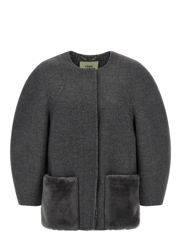 Fendi Blouson Cocoon - Gray