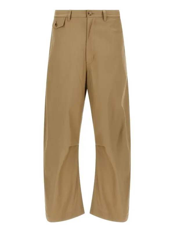 COMME DES GARҪONS HOMME Curved Leg Trousers - Beige
