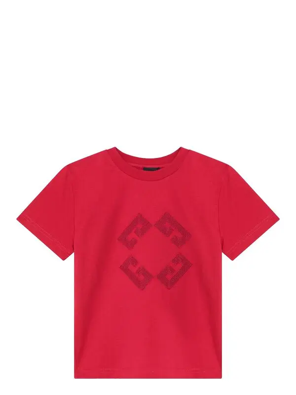 Givenchy Bordeaux T Shirt With Embroidered Logo - Red