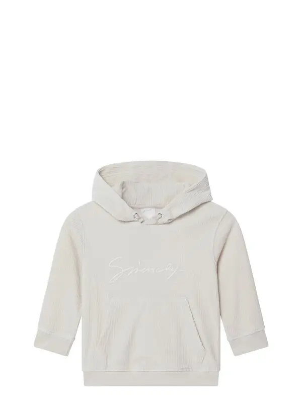 Givenchy Ribbed Cotton-blend Velour Hoodie - Beige