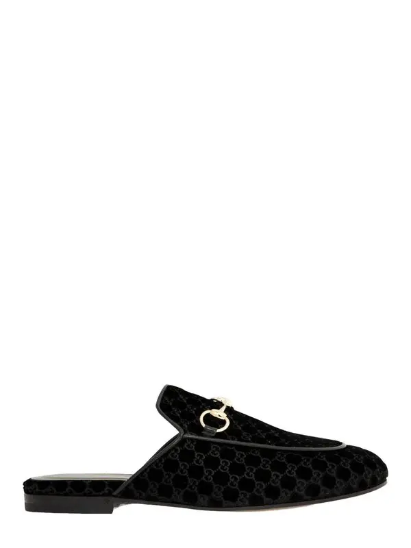 Gucci Princetown Velvet Slippers - Black