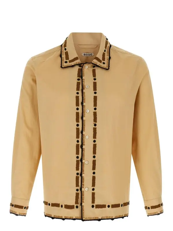 BODE Beaded Ryegrass Shirt - Beige