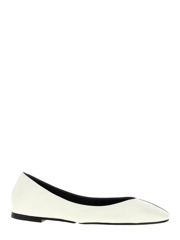 Jacquemus Les Ballerines Ovalo' Ballet Flats - White/black