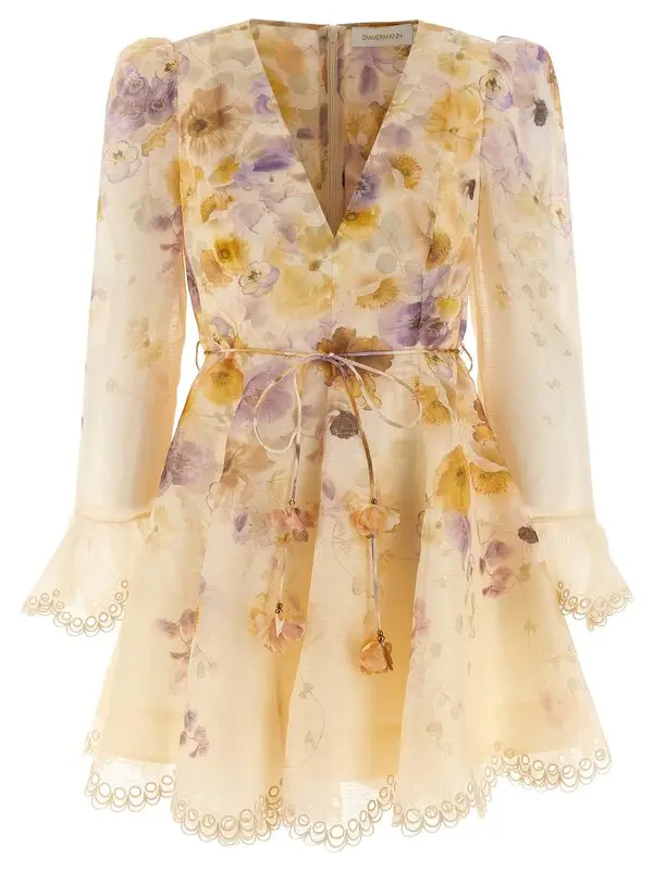 Zimmermann Memento Embroidered Mini Dress - Multicolor