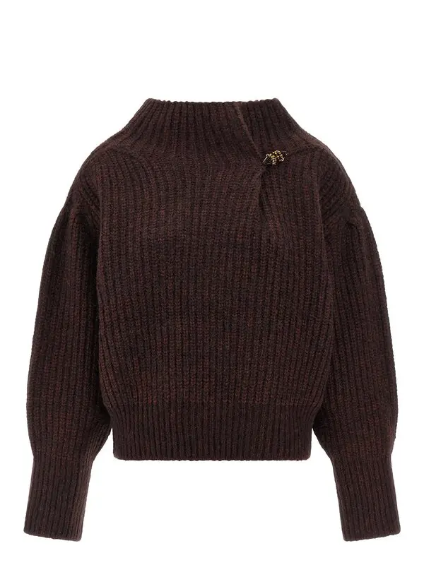 Dries Van Noten Teubina Two-tone Wool And Alpaca Sweater - Multicolor