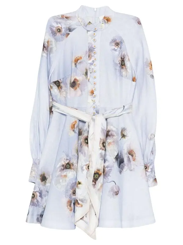 Zimmermann Hypnotic Linen Shirtdress - Lilac
