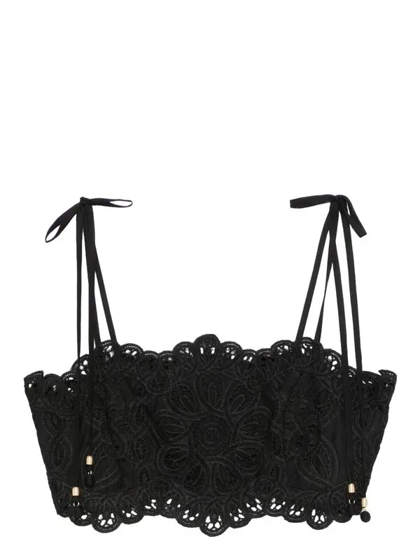 Zimmermann Rhiannon Embroidered Corset - Black