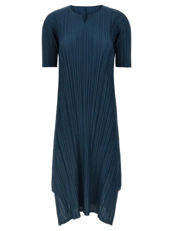Issey Miyake Mellow Pleats Dress - Blue