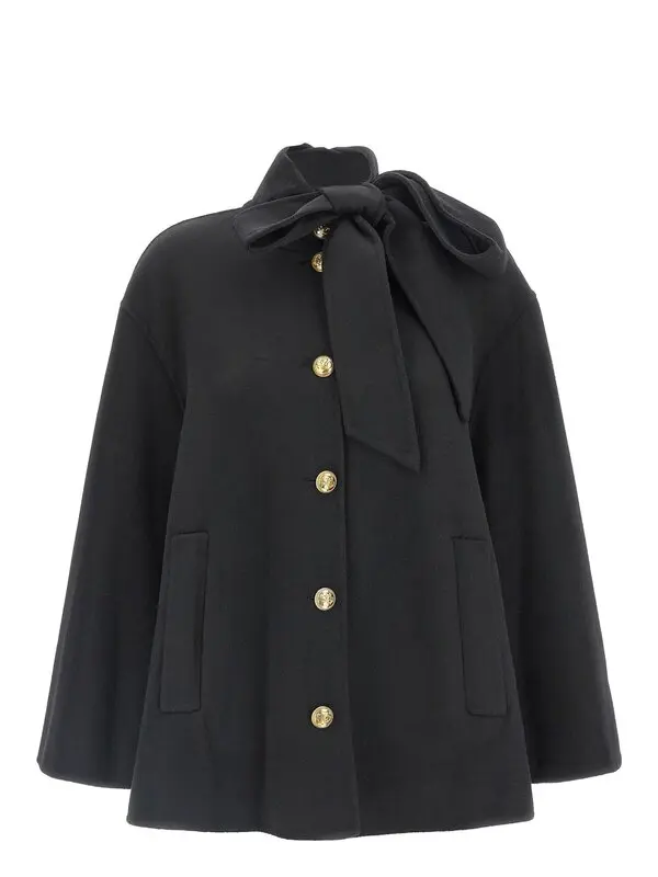 Zimmermann Hypnotic Wool Blend Coat - Black