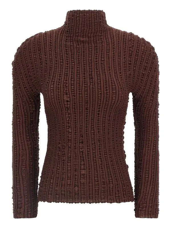Issey Miyake Jellyfish Pleats Sweater - Brown