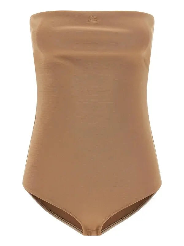 COURREGES Lingerie Bustier Bodysuit - Beige
