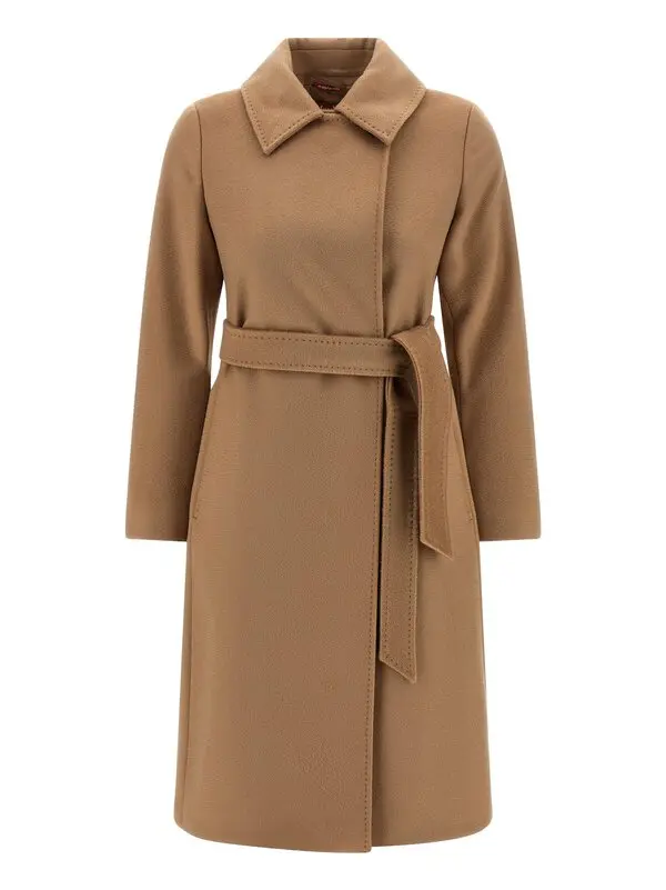 Max Mara B Colagg' Wool Coat - Beige