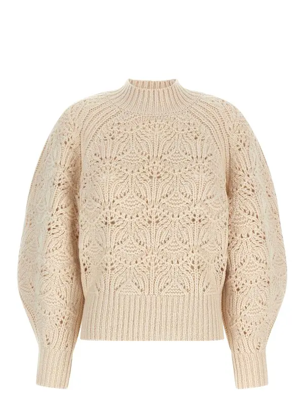 Zimmermann Hypnotic Cable Knit Sweater - Beige