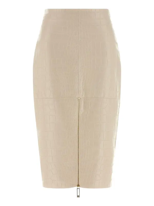 Elisabetta Franchi Longuette Skirt - White