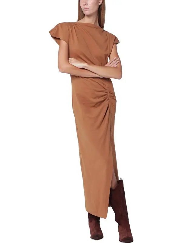 Isabel Marant Nadela Cotton Dress - Brown