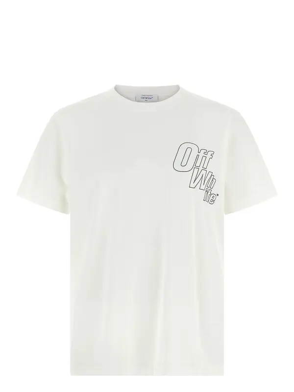 Off White Outline Arrow Slim T-shirt - White