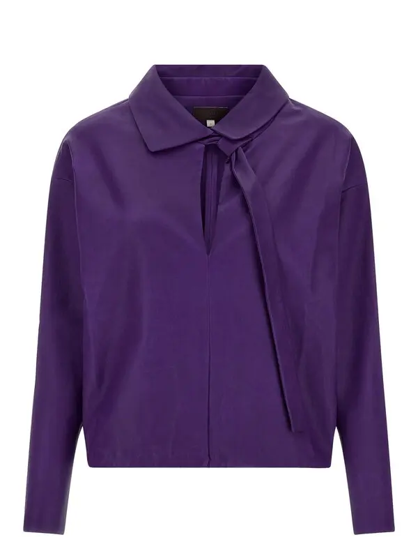 Stouls Graziela Nappa Leather Blouse - Purple