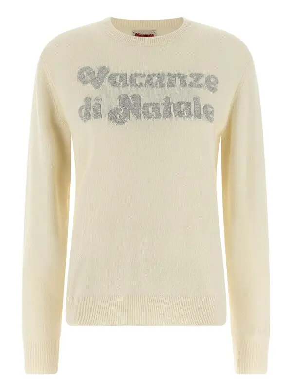 MC2 SAINT BARTH Limited Edition 'new Queen Vacanze Di Natale' Sweater - White