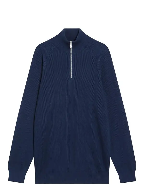 Brunello Cucinelli Ribbed Cotton Jumper - Blue