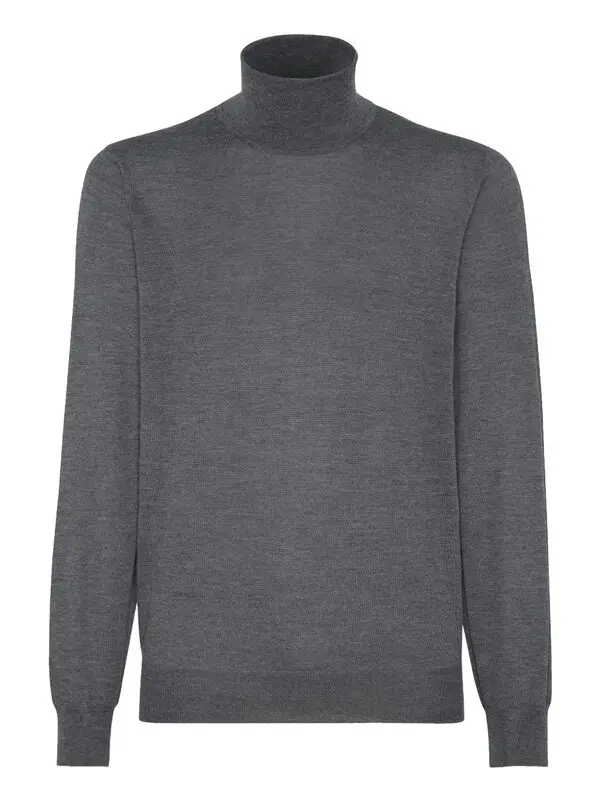 Brunello Cucinelli Cashmere Blend Turtleneck Sweater - Grey