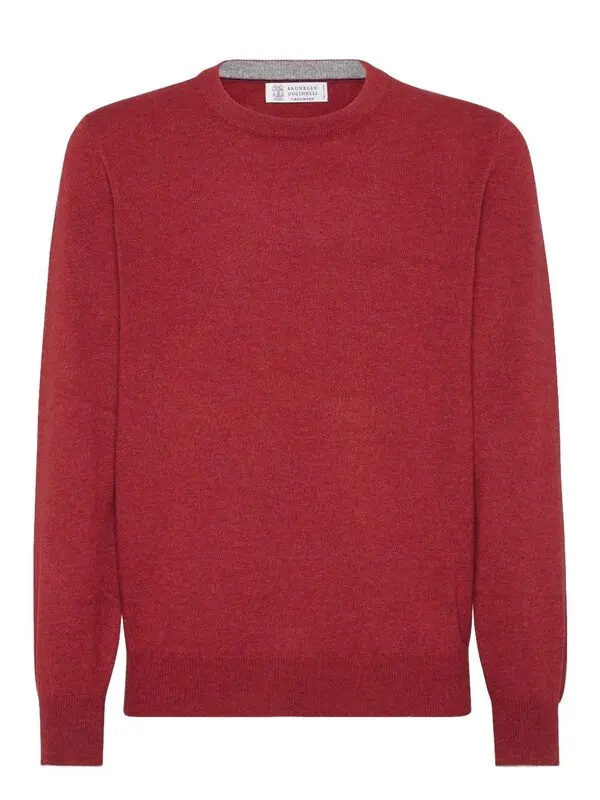 Brunello Cucinelli Cashmere Crewneck Sweater - Red