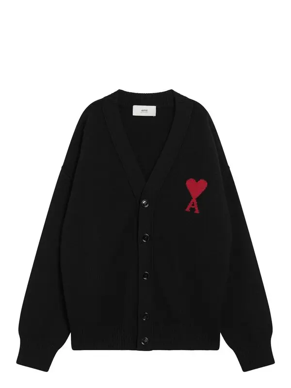 Ami De Coeur Virgin Wool Cardigan - Black