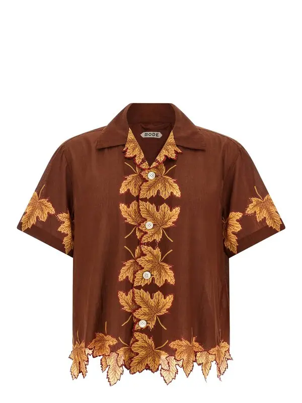 BODE Harvest Floor Shirt - Brown