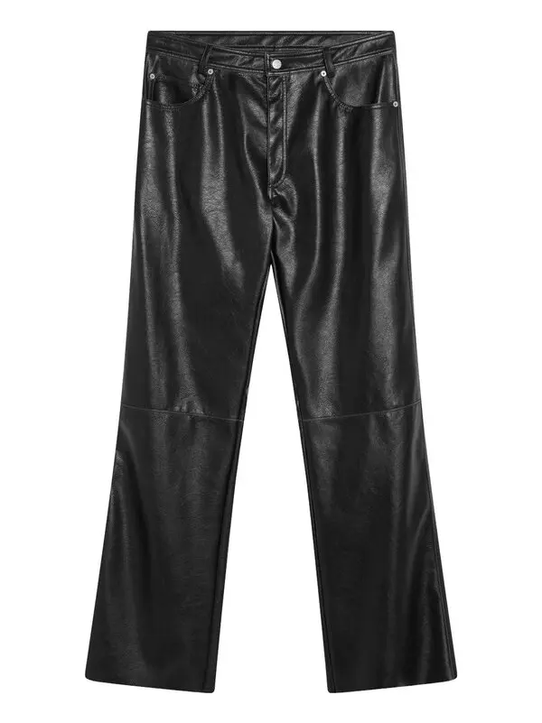 MAISON MARGIELA Faux Leather Trousers - Black