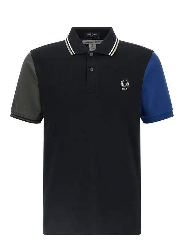 Comme Des Garçons X Fred Perry Cotton Piqué Polo Shirt - Black