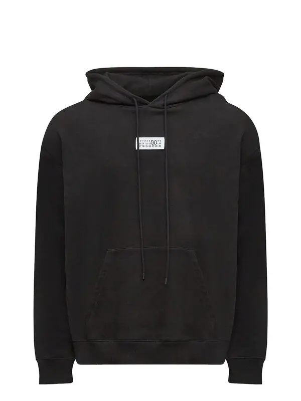 MAISON MARGIELA Numeric Cotton Hoodie - Black