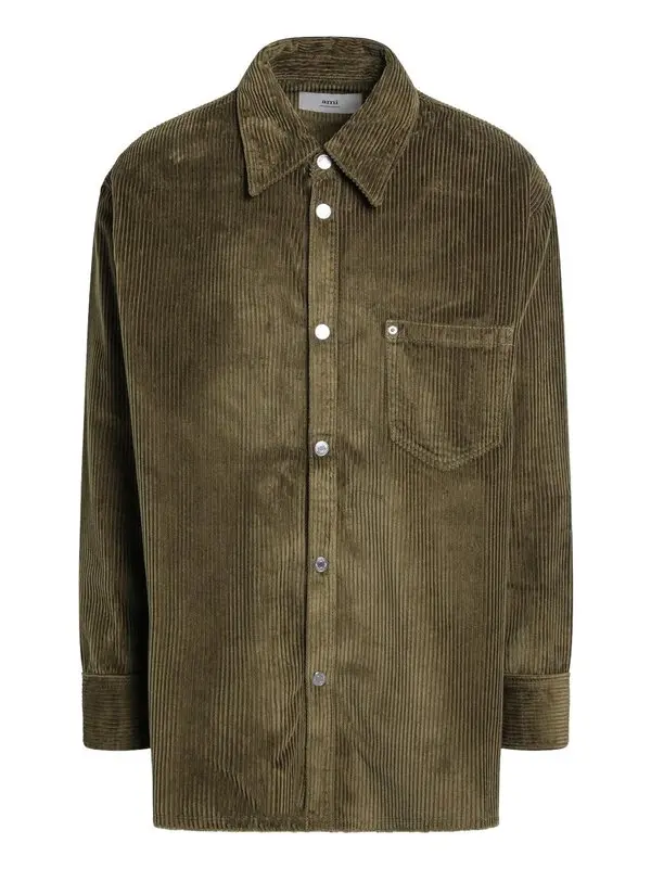 Ami Bronze Corduroy Shirt - Brown