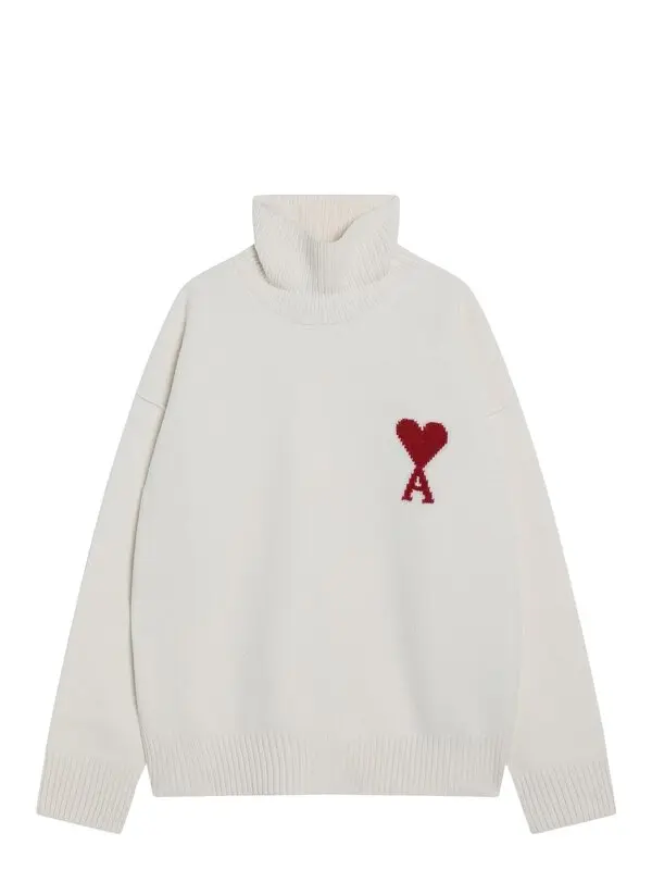 Ami De Coeur Turtleneck Sweater - White