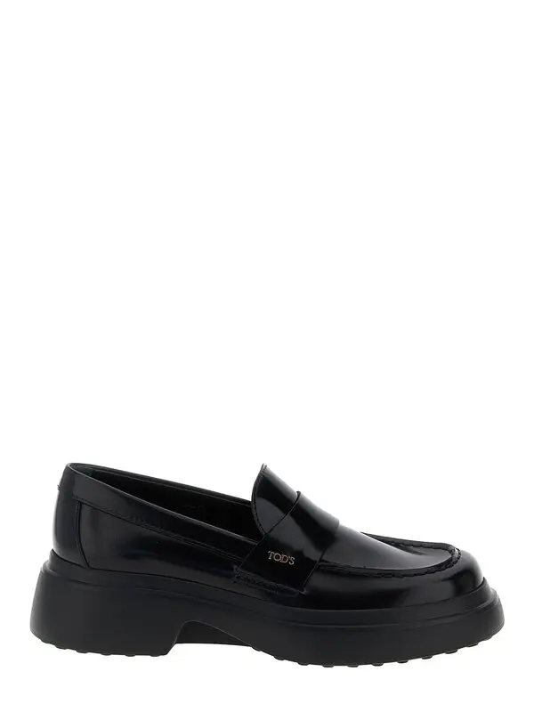 TOD'S Leather Loafers - Black