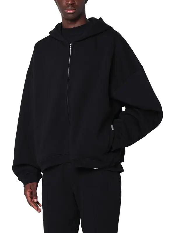 REPRESENT Cotton Zip-up Hoodie - Black
