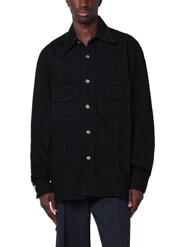 NAMACHEKO Denim Shirt Jacket - Black