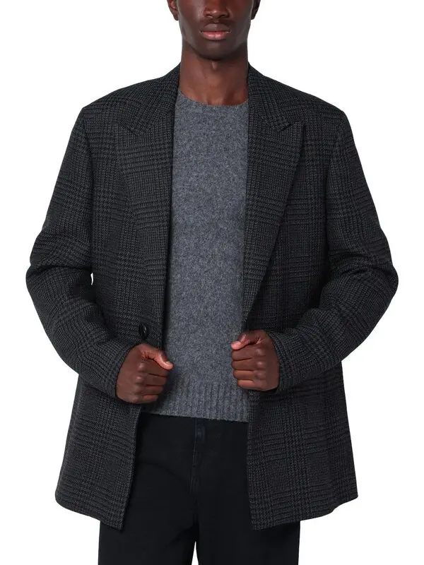 NAMACHEKO Prince Of Wales Wool Jacket - Grey